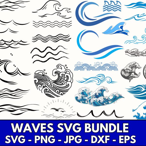 Wave Svg - Etsy