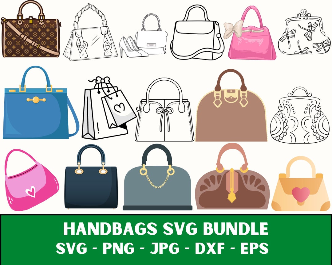 Handbag SVG Bundle, Handbag PNG Bundle, Handbag Clipart, Purse SVG Cut ...