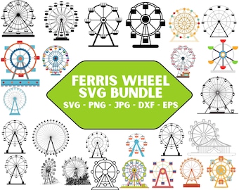 Ferris Wheel SVG Bundle: Theme Park Clipart (digital Download) - Etsy