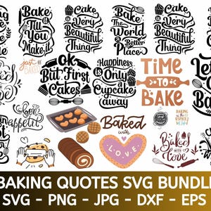 Baking Quotes SVG Bundle: Kitchen, Cookies, Pies (digital Files) - Etsy