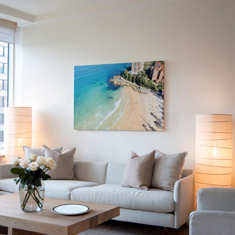 Manly Beach Poster Print, Sydney Australia Art, Coastal Living Room ...