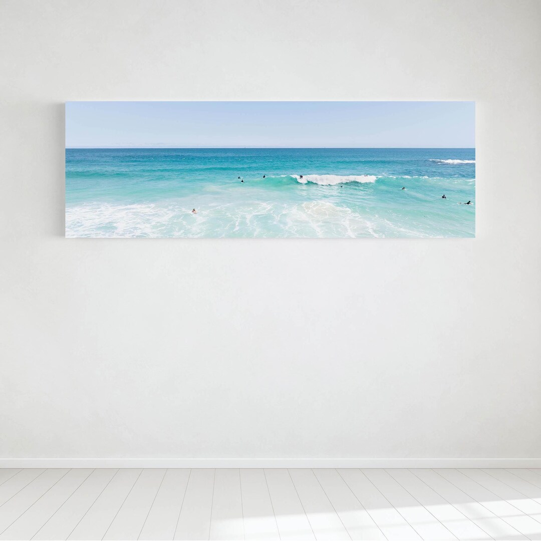 Surfing Art Canvas Prints Panoramic Beach Wall Art Australia Perth ...