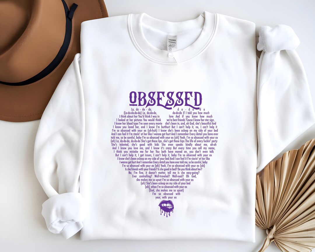 Olivia Obsessed Lyric Sweatshirt: Heart Design Fan Merch - Etsy