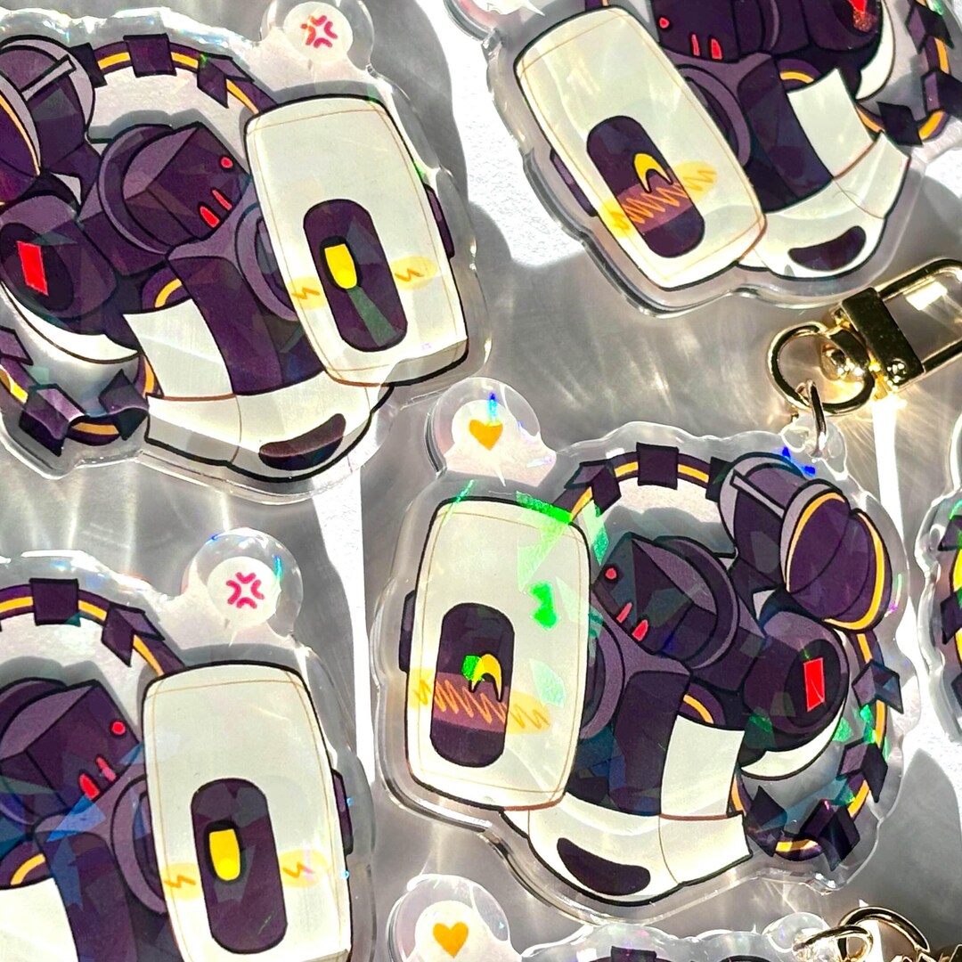 Portal 2 Glados Epoxy Glitter Keychain 2.5" Double Sided - Etsy