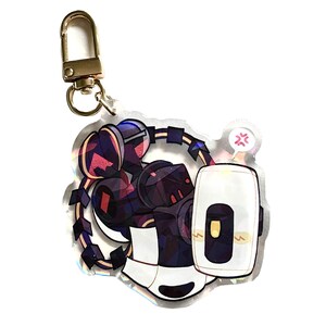 Portal 2 Glados Epoxy Glitter Keychain 2.5" Double Sided - Etsy