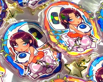 Portal 2 Wheatley Epoxy Glitter Keychain 2" Double Sided - Etsy