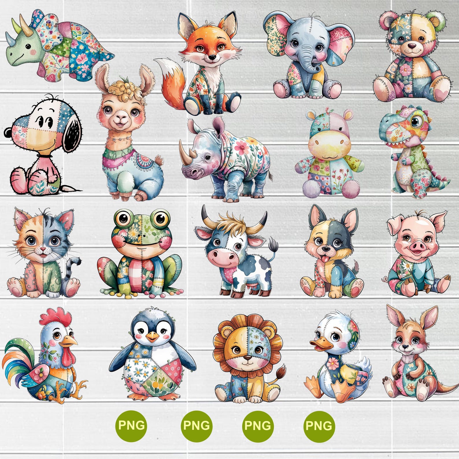 Colorful Animals Clipart, Animals PNG, Colorful Animals Design, Cute ...