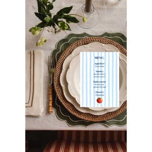 Tomato Summer Menu Template | A5 Canva Editable | Italian Dinner Menu ...