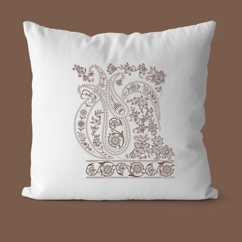Paisley Floral Embroidery Design | Digital Machine Embroidery File ...