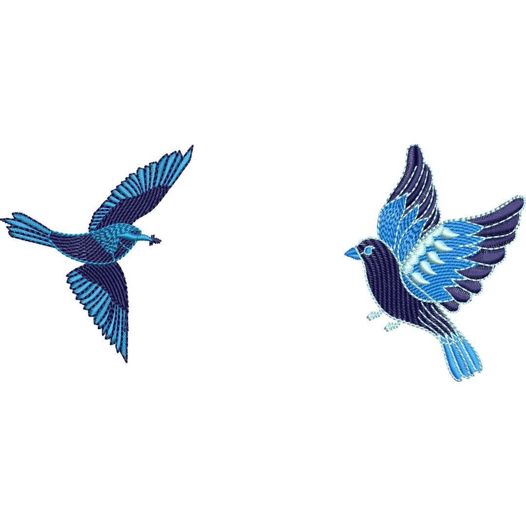 Blue Birds Embroidery Design - Digital Download | Machine Embroidery ...