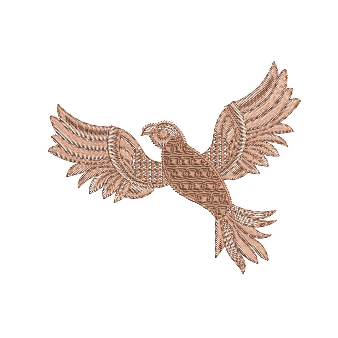 Flying Bird Embroidery Design: Elegant Machine Embroidery File (digital ...