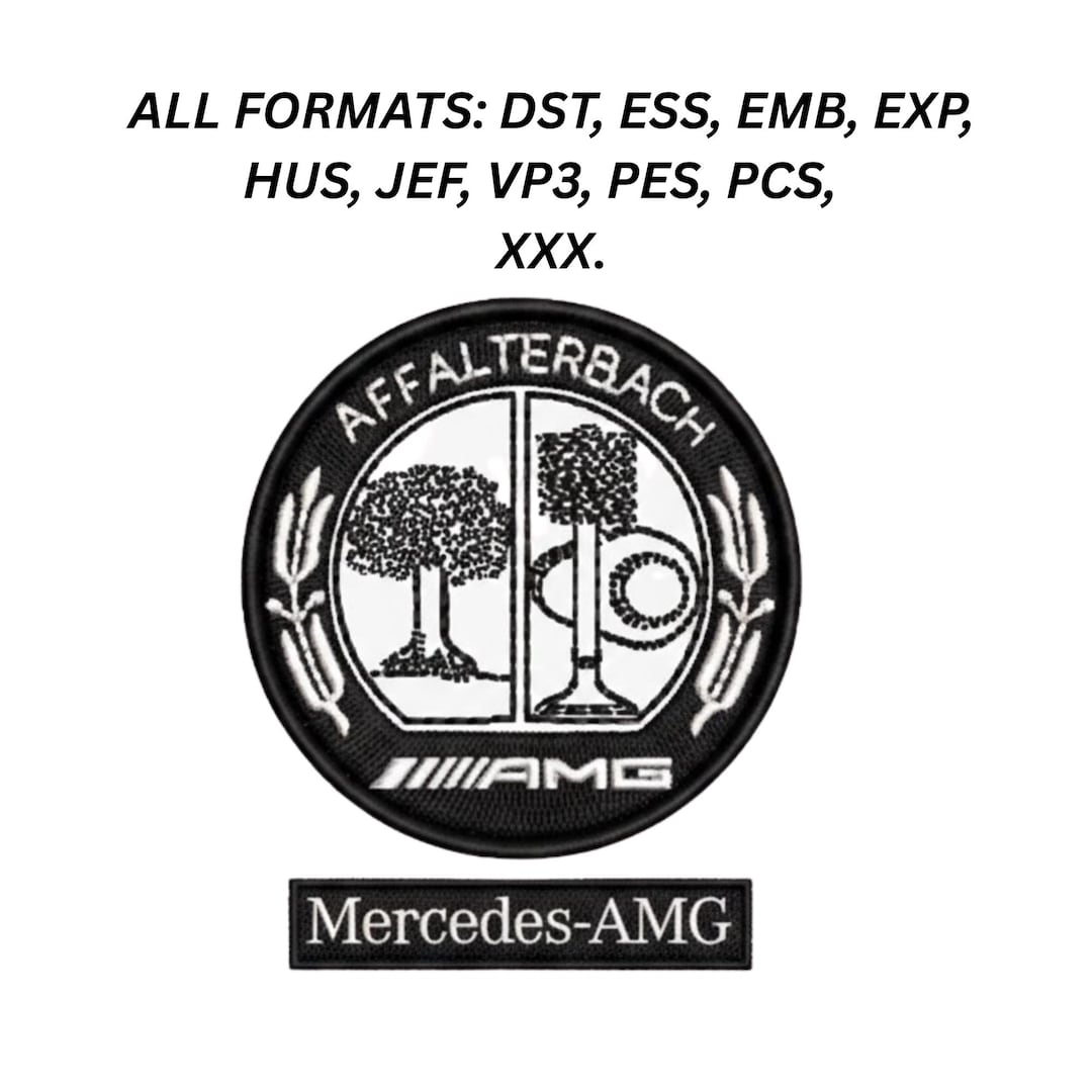 Mercedes-amg Crest Emblem Embroidery Design File - Affalterbach Logo ...