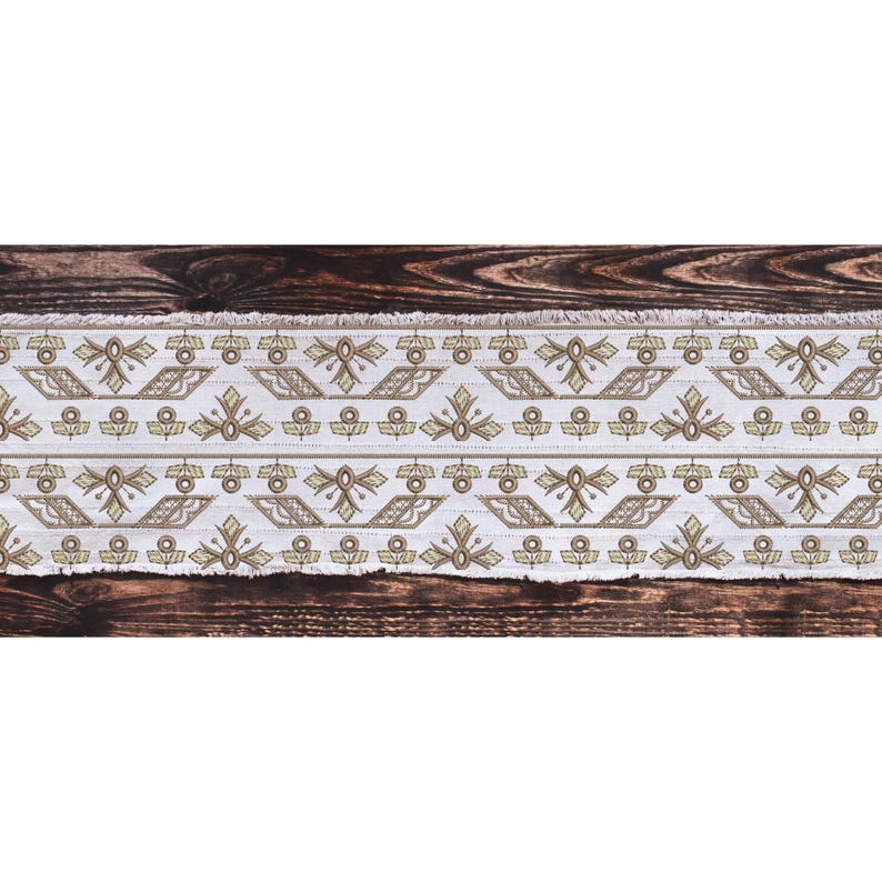 Geometric Floral Border Embroidery Design: Machine Embroidery File (ZIP ...