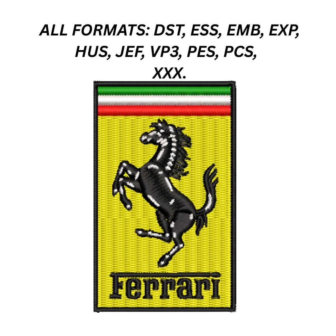 Italian Racing Shield Machine Pattern - Prancing Horse Emblem Digital ...