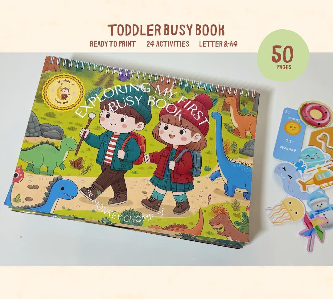 Busy Book Printable, Toddler Learning Binder, Preschool Prep Book ...