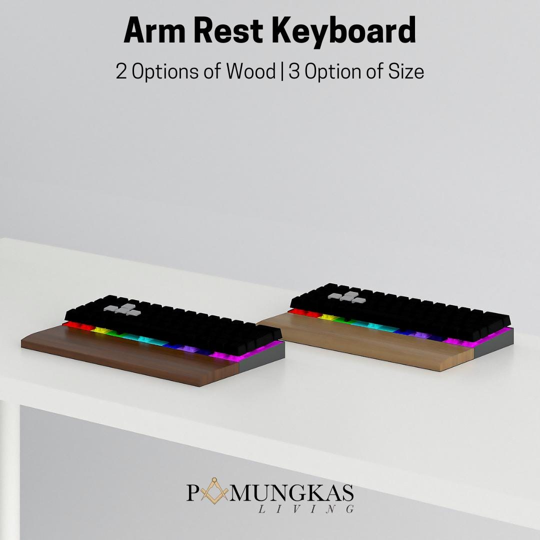 Wooden Keyboard Arm Rest Keyboard Palm Rest Arm Rest Keyboard - Etsy
