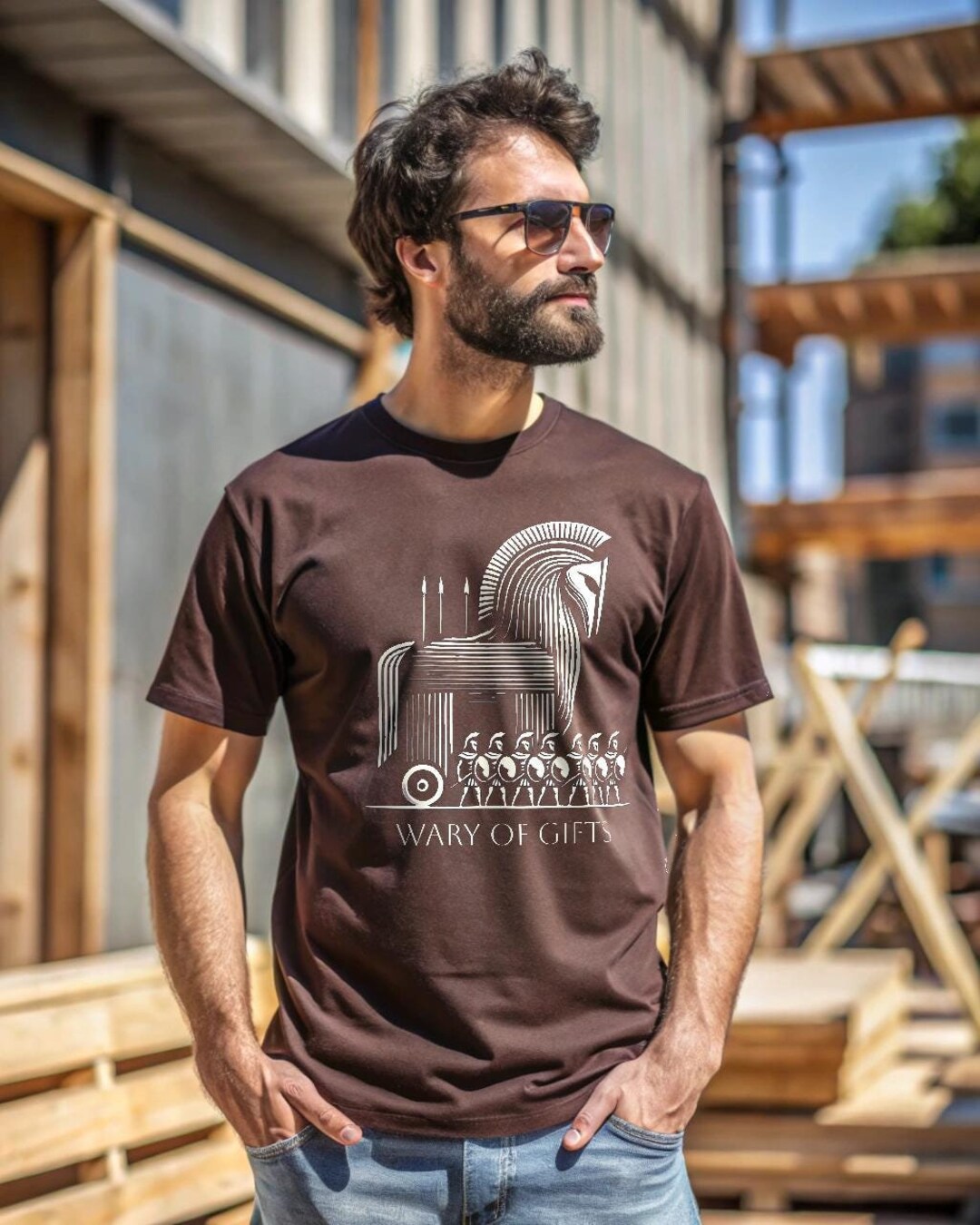 Trojan Horse T-shirt: Wary of Gifts | Greek Mythology Tee | Ancient ...