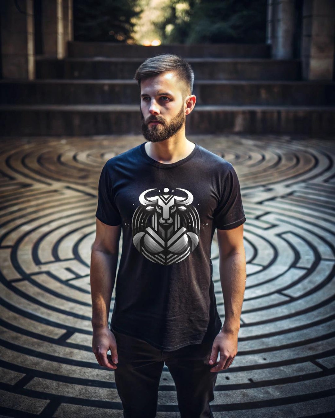 Fierce Mythical Minotaur T-shirt: Streetwear Design for Modern Warriors ...
