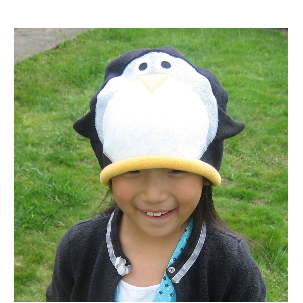 Penguin Fleece Hat - Baby Toddler Children Adult Animal Fleece Hat ...