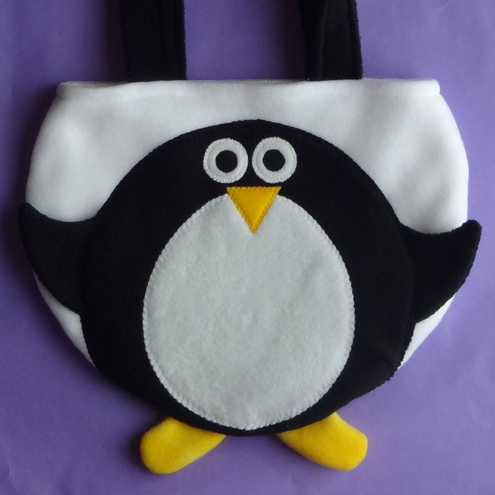 Penguin Purse, Penguin Bag, Toddler Girl Children Purse, Animal Fleece ...