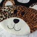 Leopard Bib, Infant Baby Bib, Animal Reversible Fleece Bib, Animal Bib ...