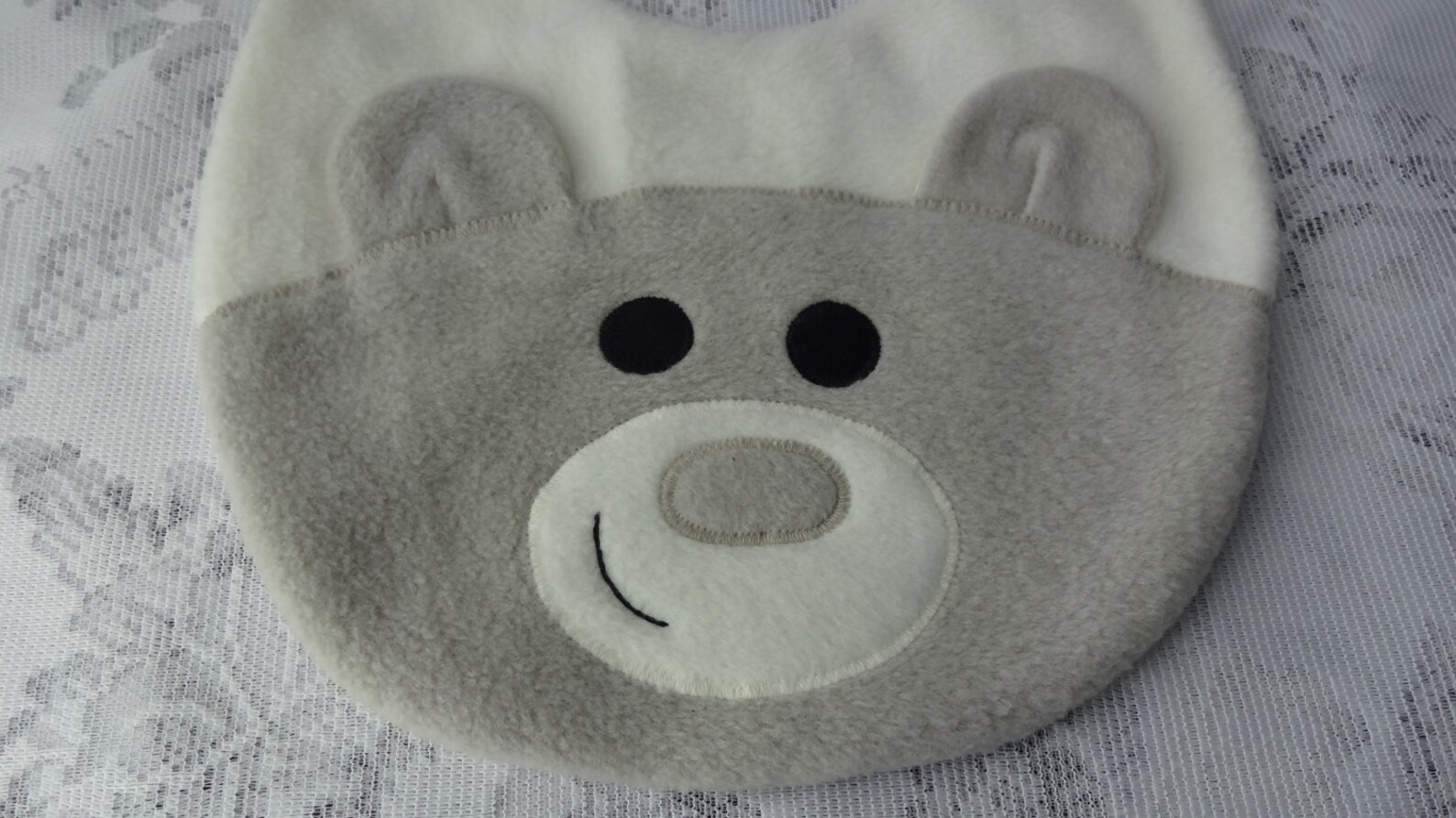 Bear Bib Infant Baby Bib Animal Reversible Fleece Bib - Etsy