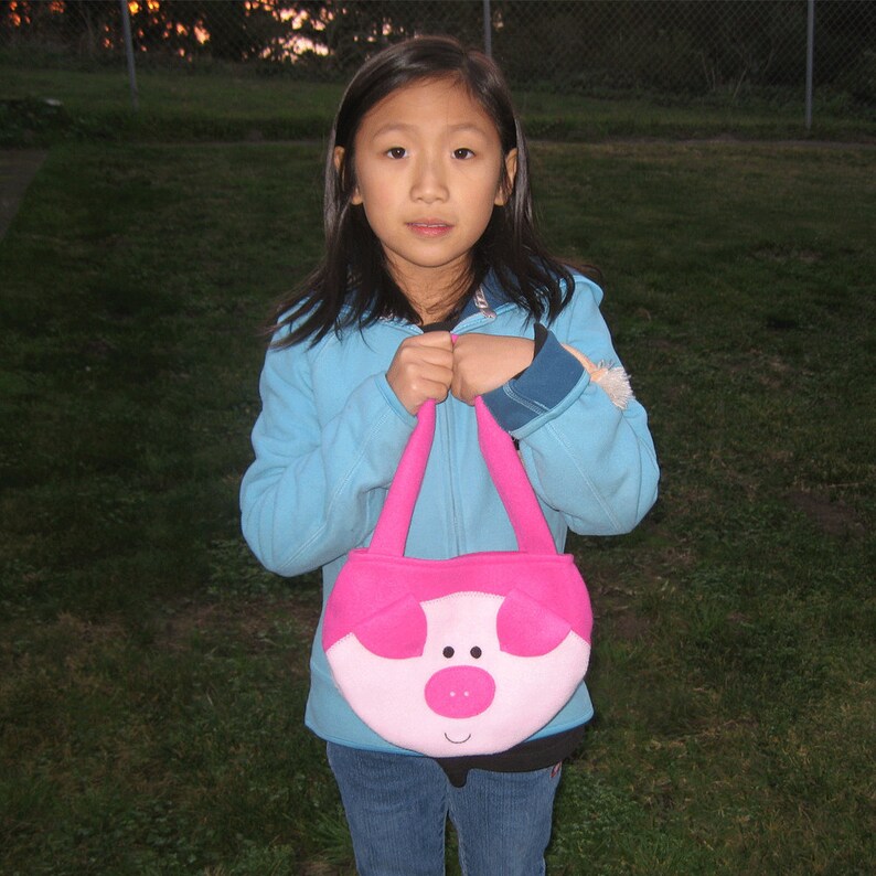 Pig Purse, Piggy Bag, Toddler Girl Children Purse, Animal Fleece Purse ...
