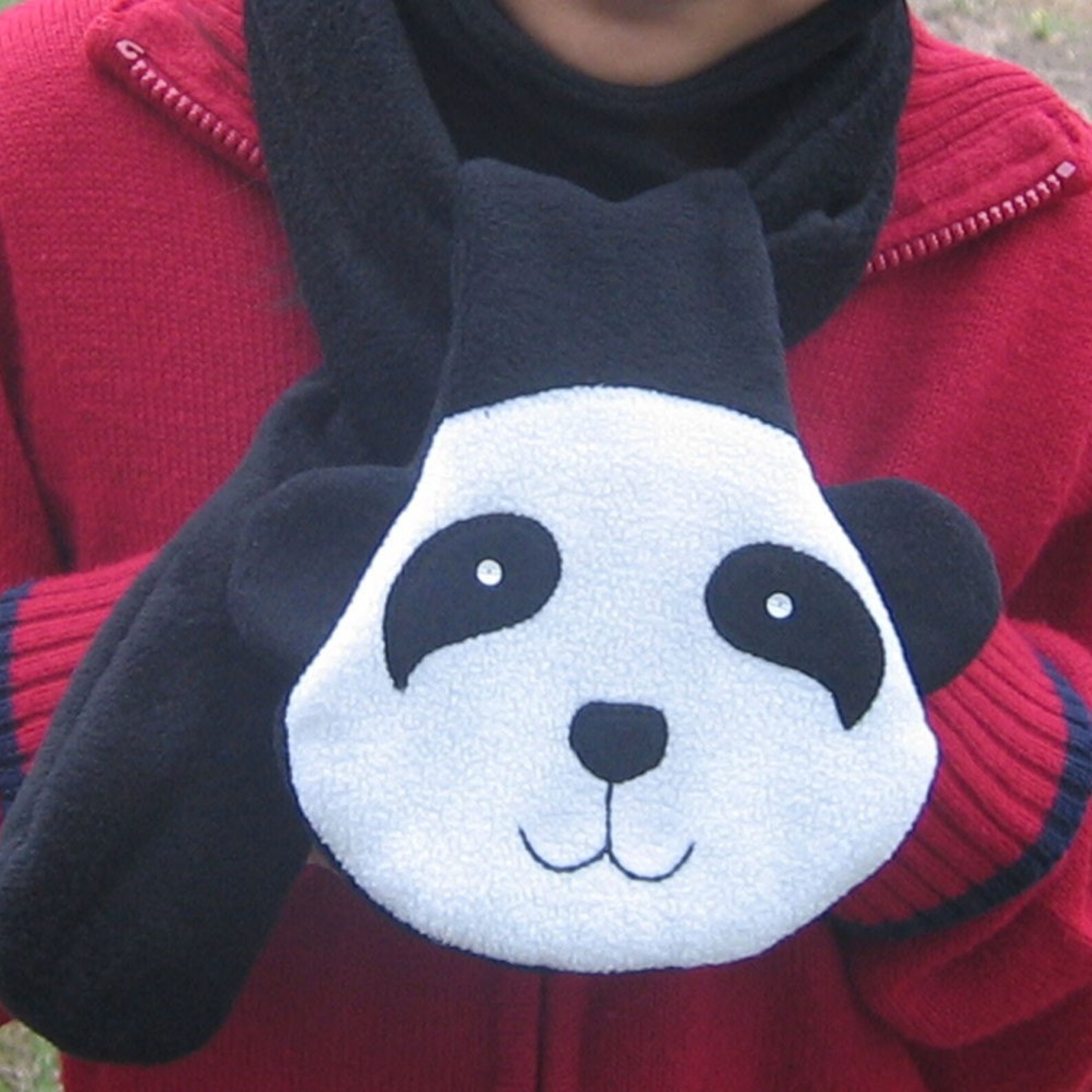 Panda Scarf Toddler Children Scarf Fleece Scarf Child - Etsy