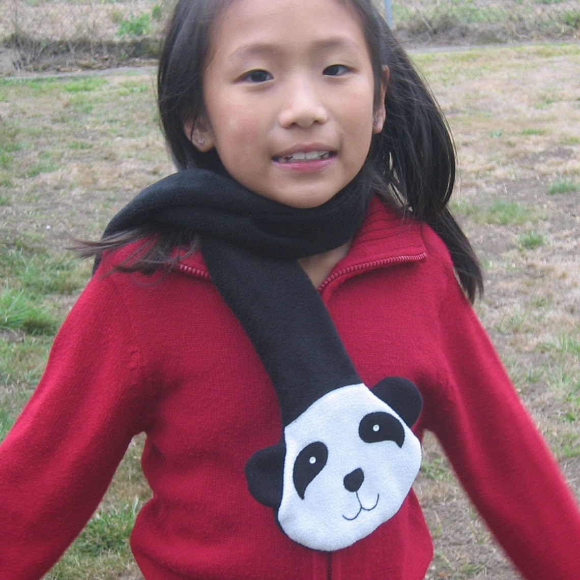 Panda Scarf Toddler Children Scarf Fleece Scarf Child - Etsy