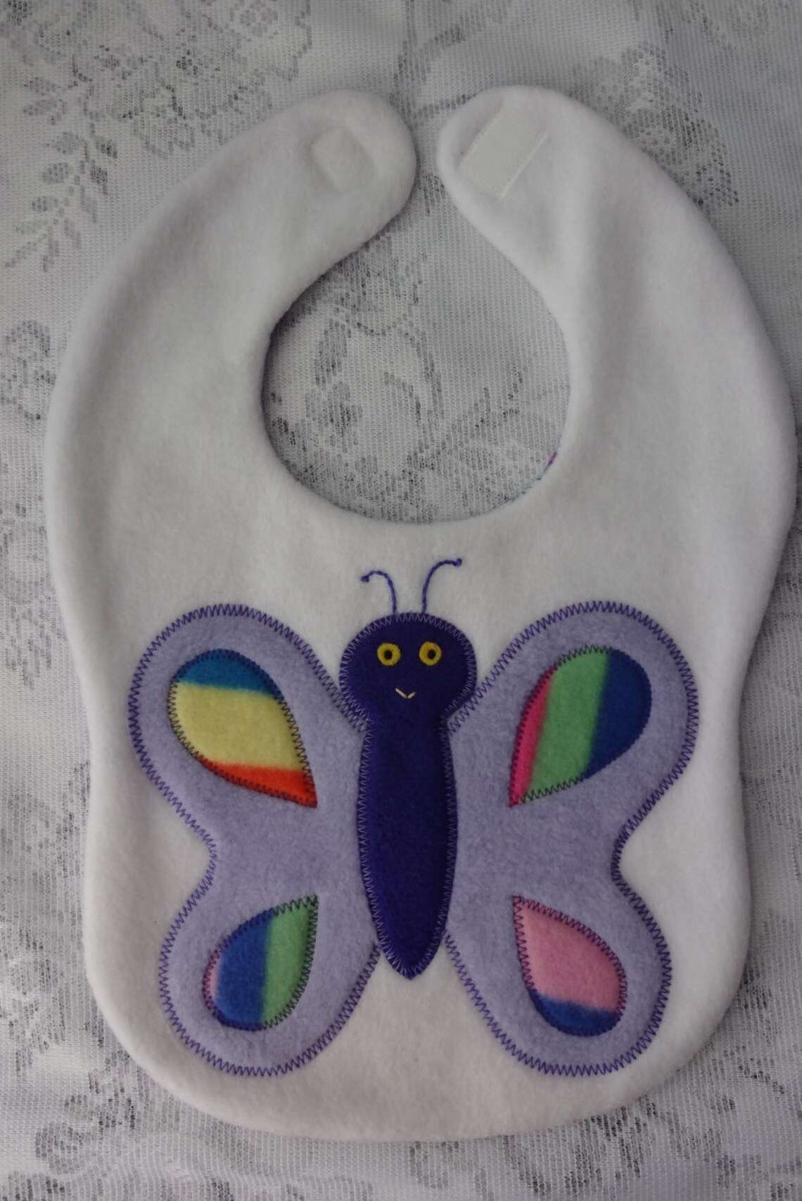 Butterfly Bib Infant Baby Bib Animal Reversible Fleece Bib - Etsy