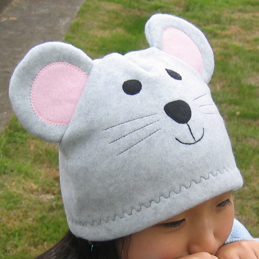 Mouse Fleece Hat - Baby Toddler Children Adult Animal Fleece Hat/beanie ...