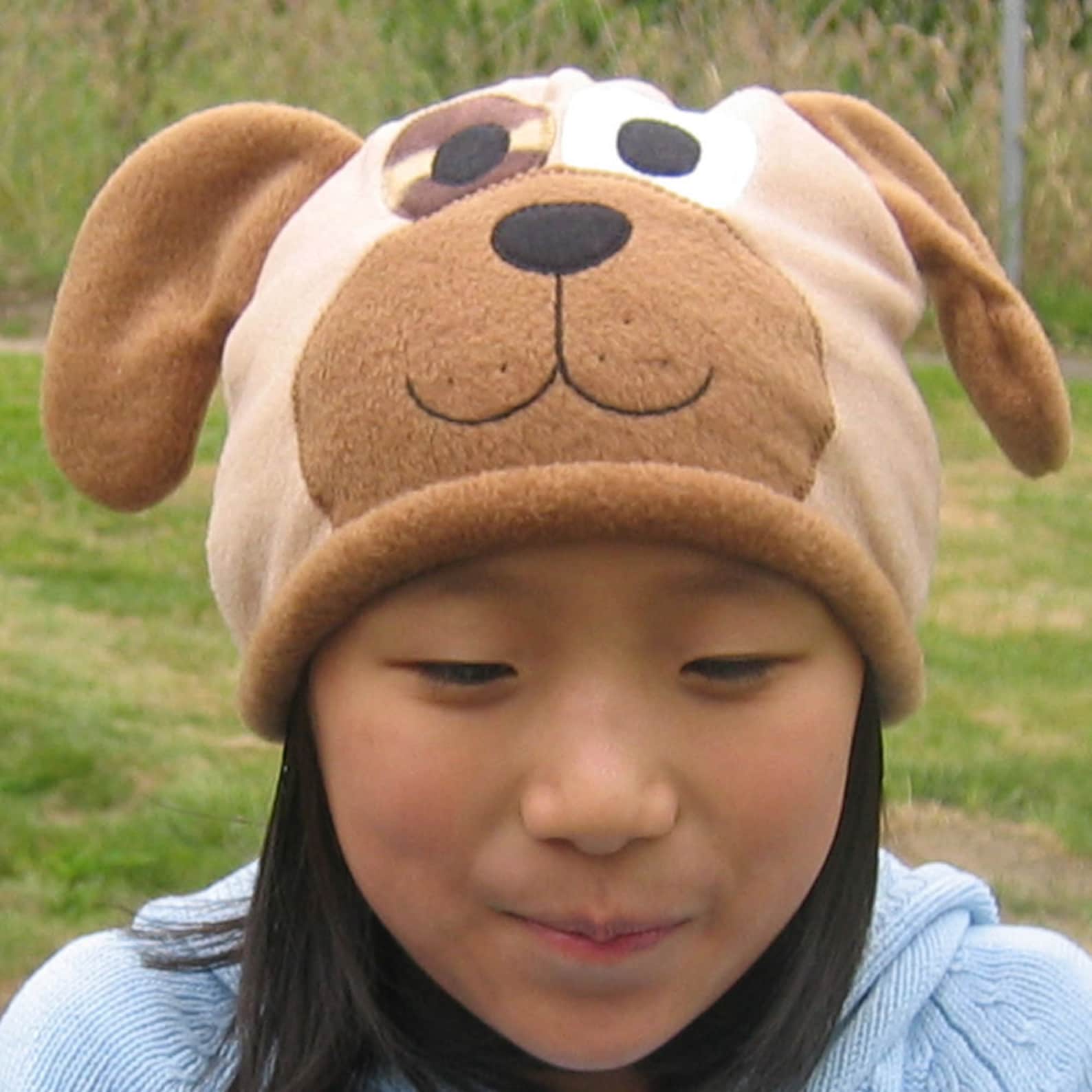 Puppy Dog Fleece Hat Baby Toddler Children Adult Animal Fleece Hat ...