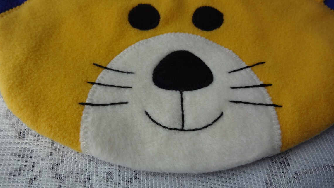 Cat Bib, Infant Baby Bib, Animal Reversible Fleece Bib, Animal Bib ...