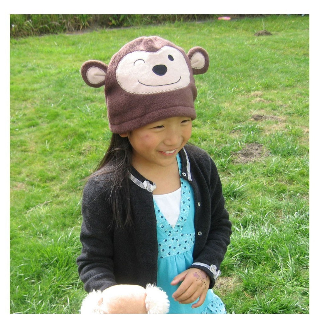 Monkey Fleece Hat - Baby Toddler Children Adult Animal Fleece Hat ...