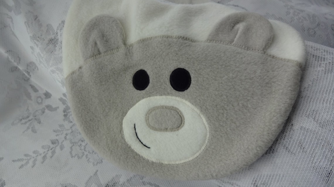 Bear Bib Infant Baby Bib Animal Reversible Fleece Bib - Etsy