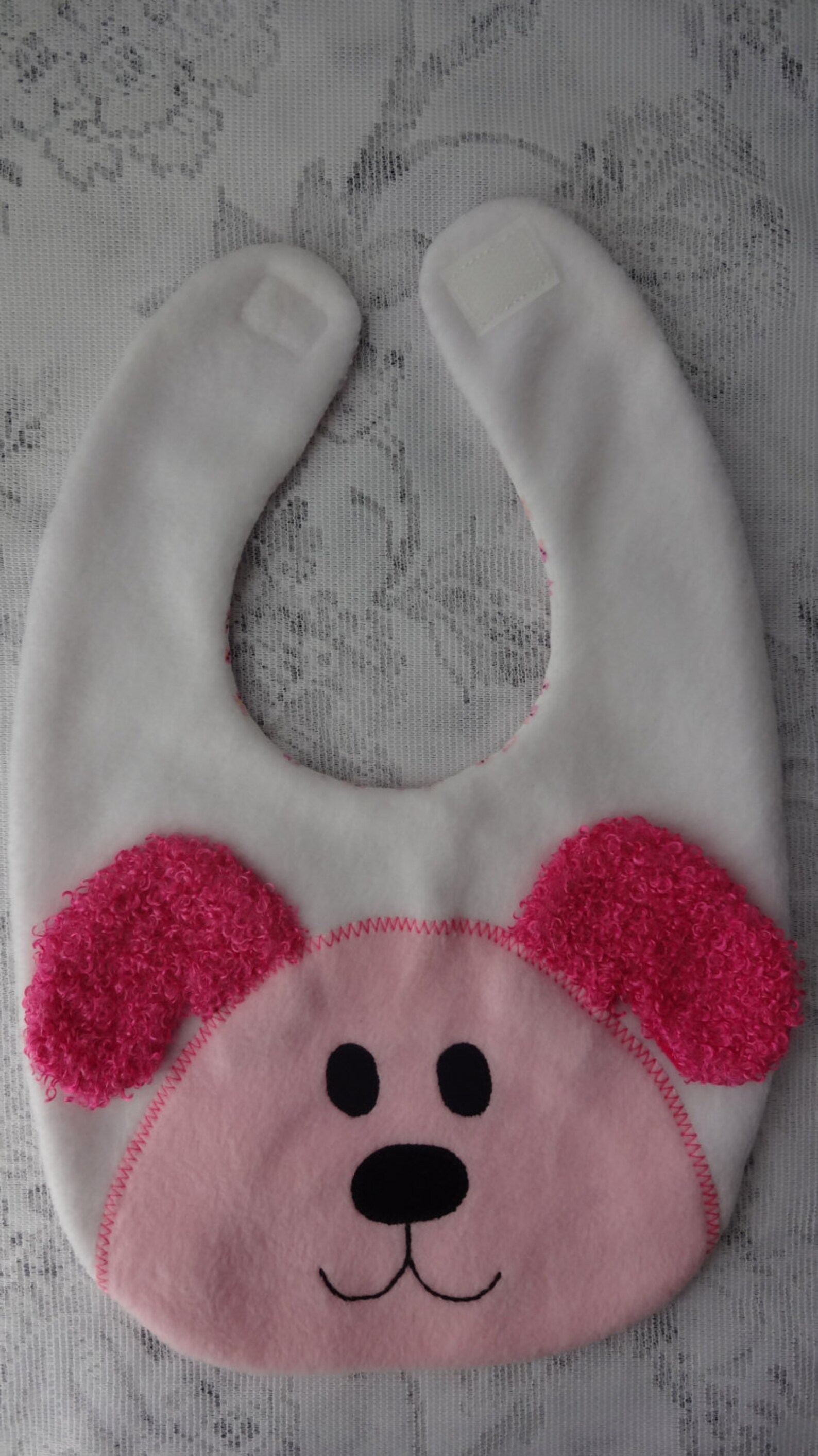 Puppy Bib Infant Baby Bib Animal Reversible Fleece Bib - Etsy