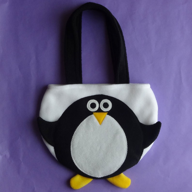 Penguin Purse, Penguin Bag, Toddler Girl Children Purse, Animal Fleece ...