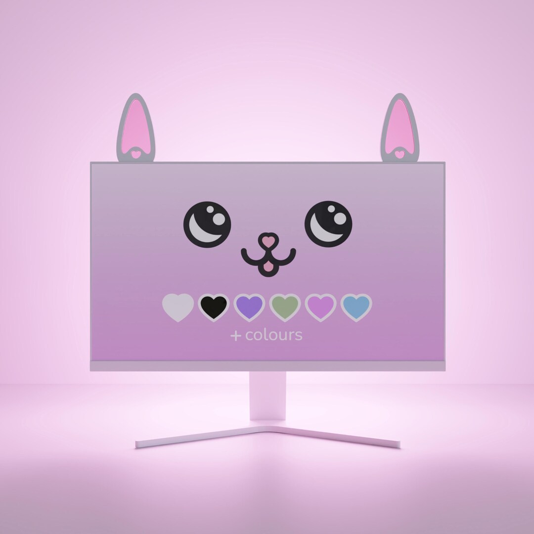 Bunny Ears for Computer Screen, Kawaii PC Gaming Decor - Etsy