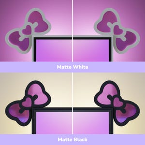 Kawaii Monitor Bows (pair) – Cute Screen Ears for Aesthetic Desk Setup ...