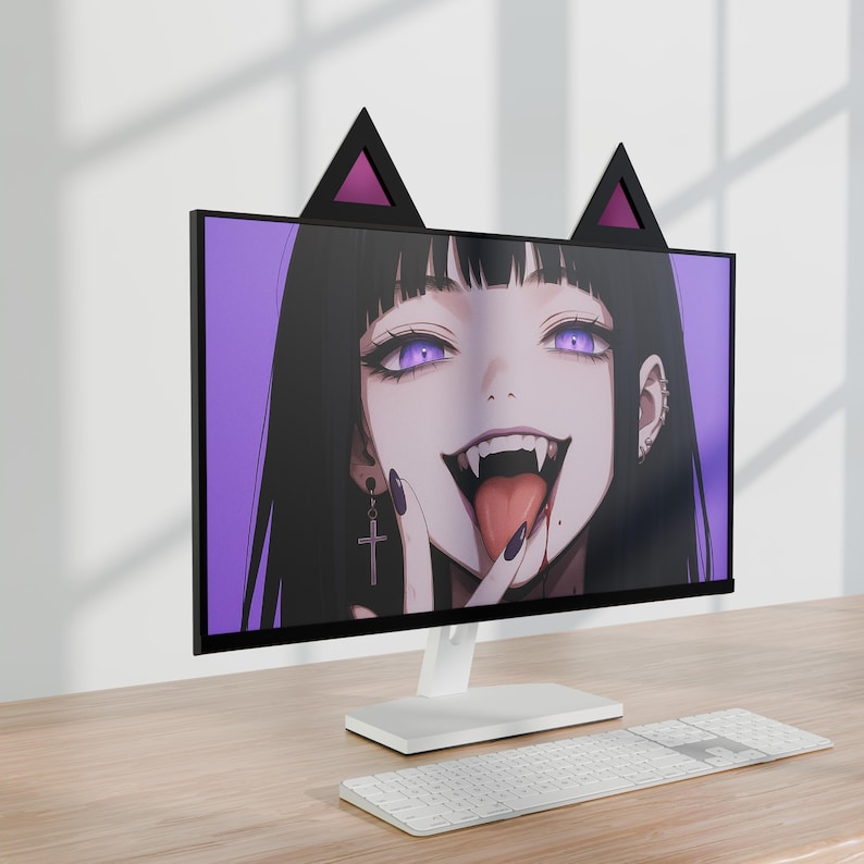 Acrylic Cat Screen Ears – Kawaii PC Gaming Desk Decor - Etsy UK