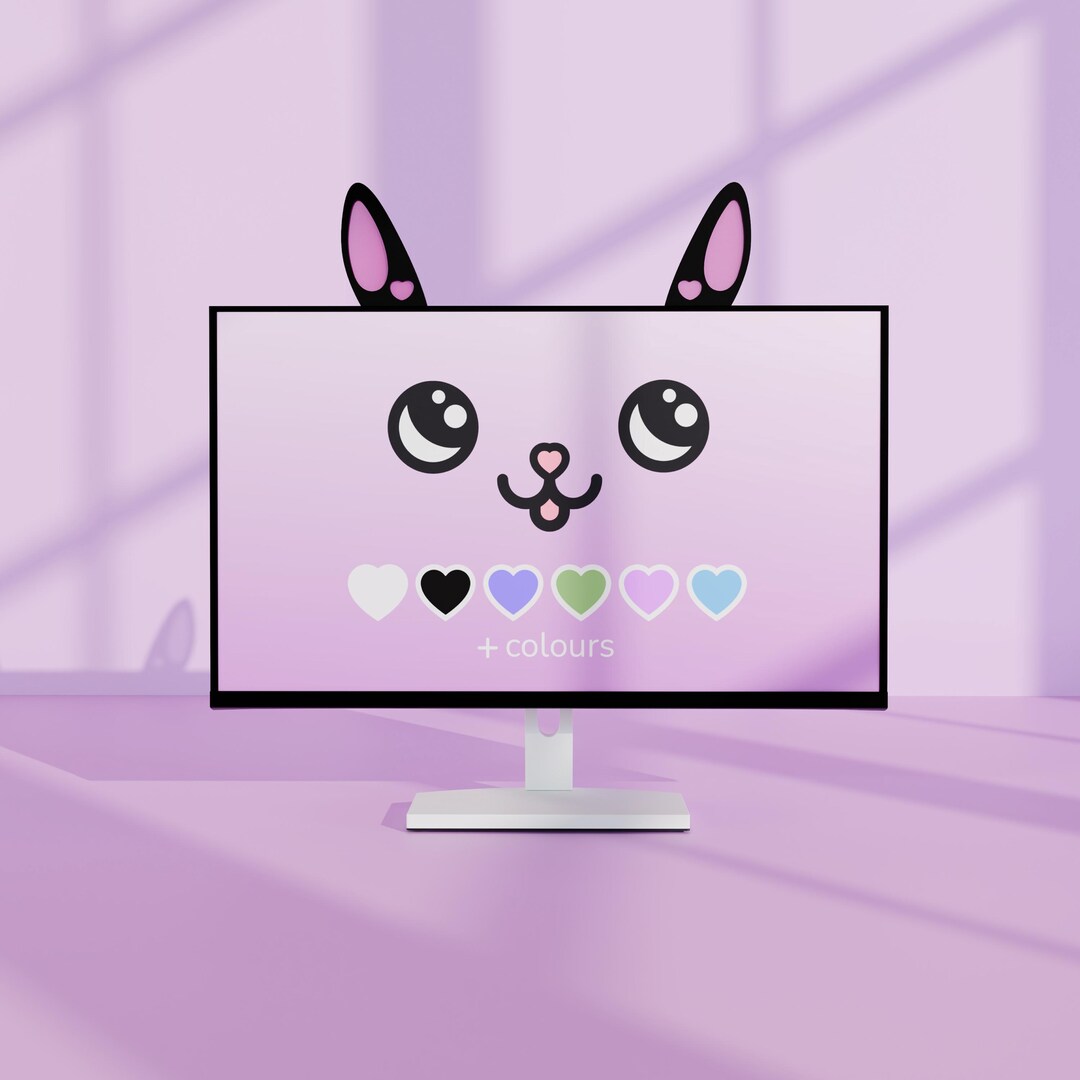 Screen Ears, Cat Ears for Monitors, Kawaii Cat Ears, Cute PC Gaming ...