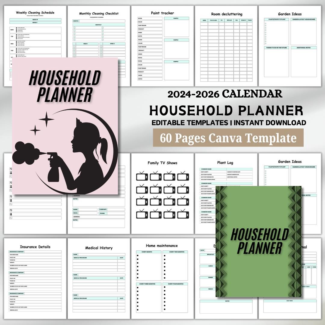 Household Planner, Weekly Scheduler, Daily Organizer, Home Management ...