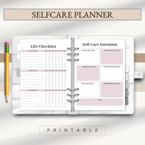 Self Care Planner, Daily Wellness Journal, Mental Health Tracker ...
