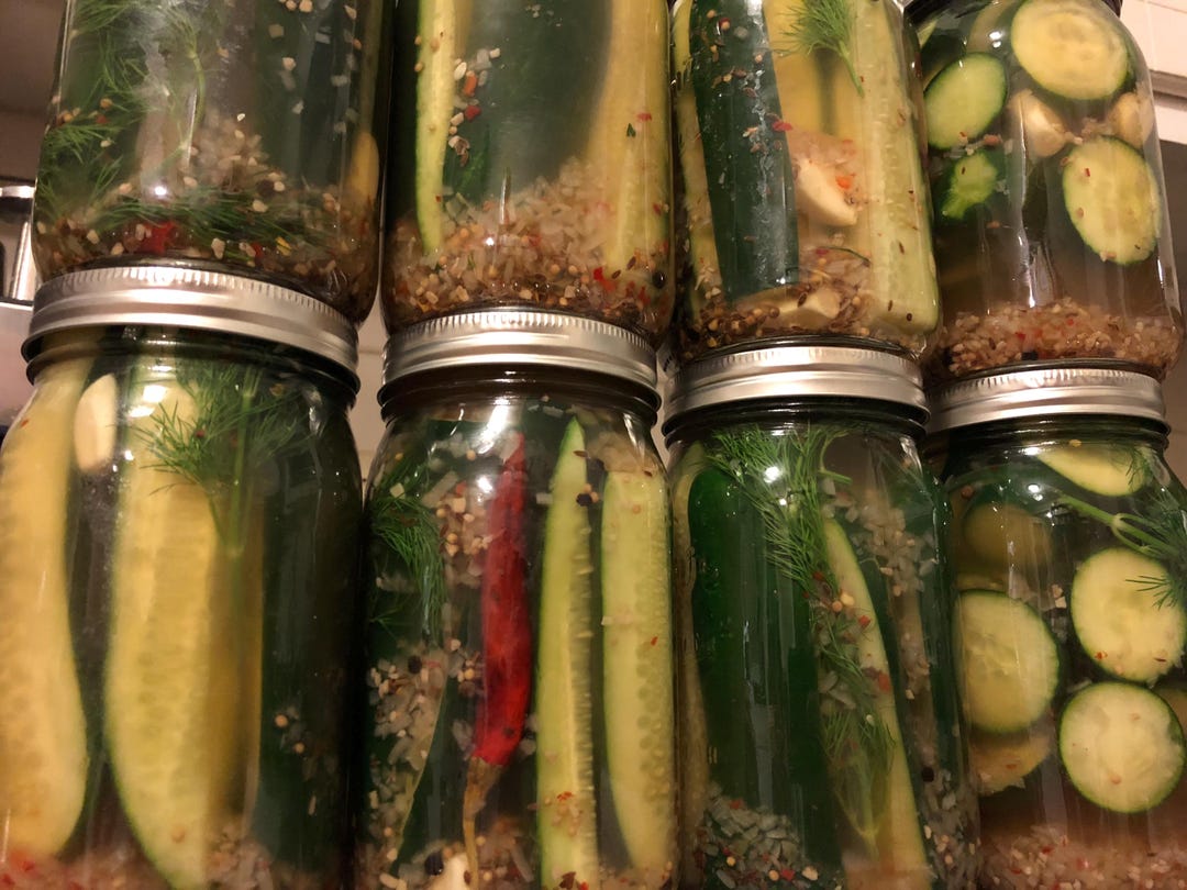1 Quart Jar of Pickles in Mason Jar - Etsy UK
