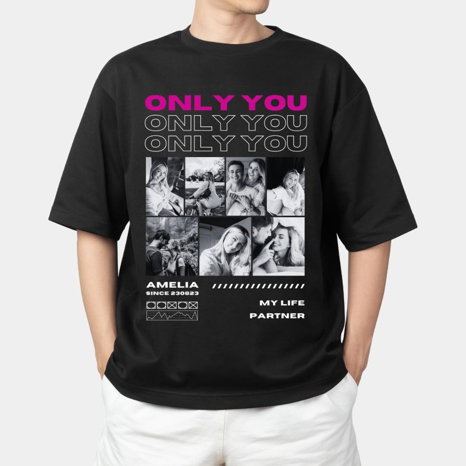 4 Plantillas Camisa Only You, camisa de novia, Tshirt Girlfriend , Only ...