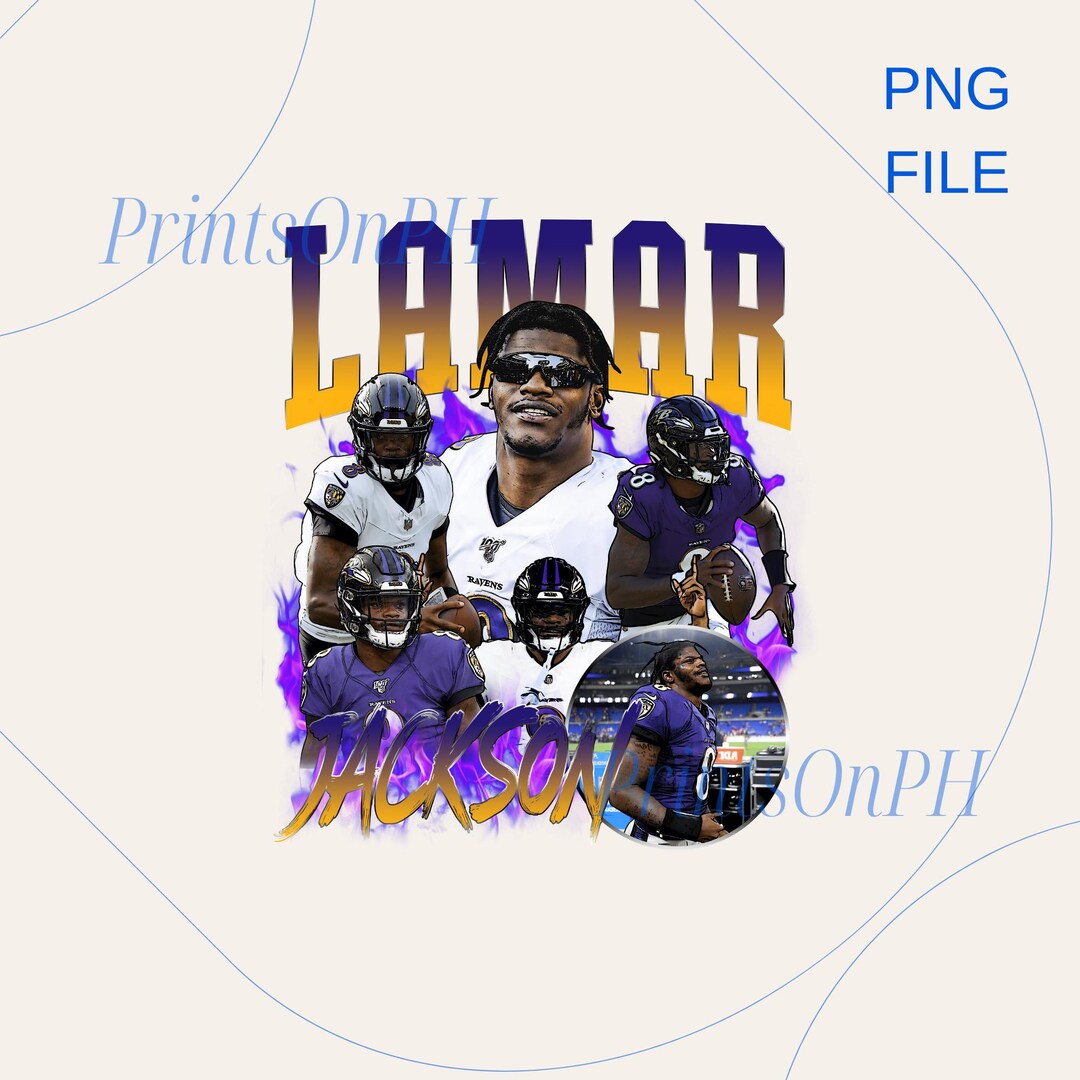Vintage Lamar Jackson Png, Football Png, Baltimore Png, Retro Sports ...
