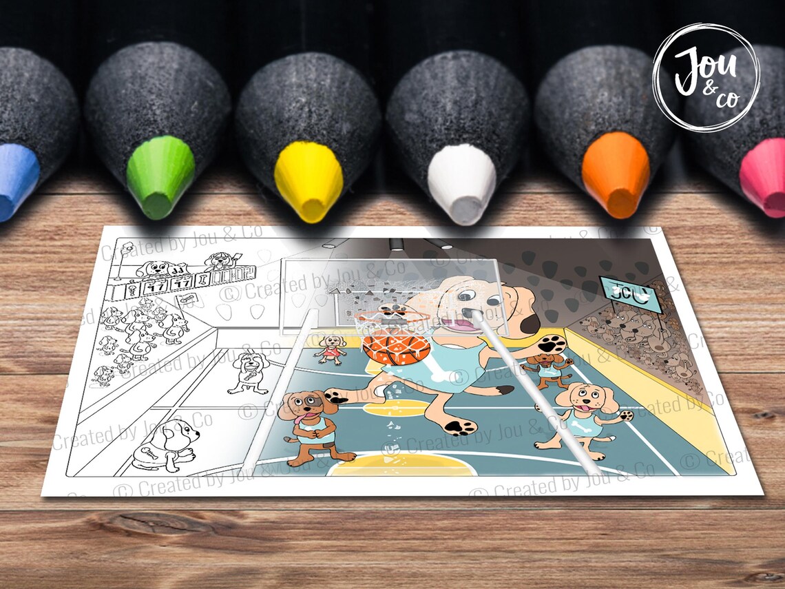 12 Cute Dog Coloring Pages for Kids & Adults - Jou Vol 1 | Stress ...