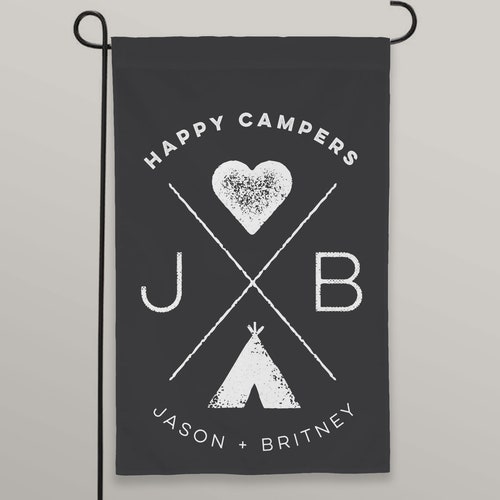 Happy Campers Tent Camping Flag Personalized Campsite Flag - Etsy