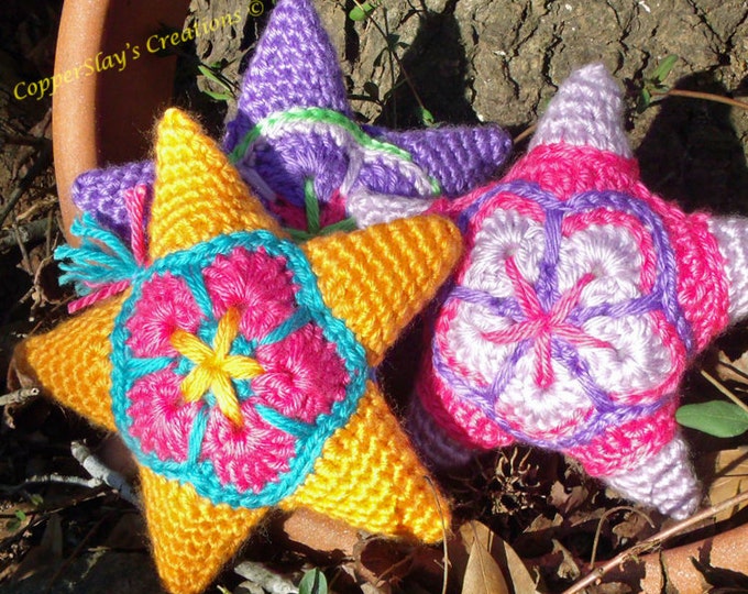 Crochet Star Pattern Amigurumi Star Applique Star Ornament - Etsy