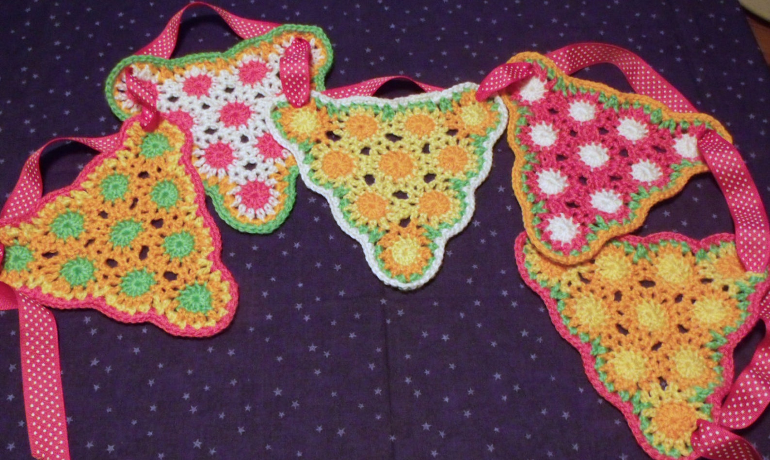 Crochet Garland Pattern Tutorial Crochet Bunting Banner Yo-yos Crochet ...